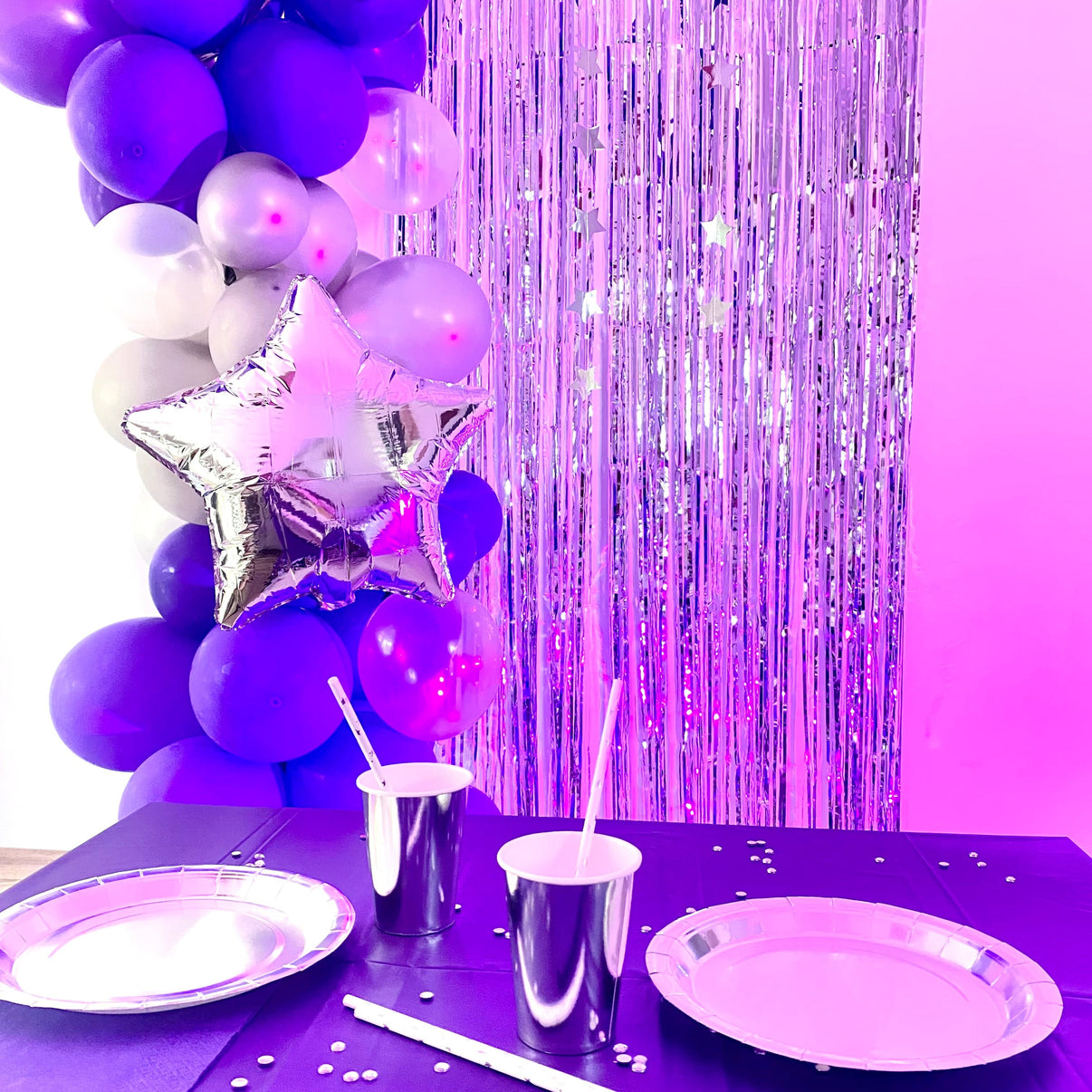 Box déco de table personnalisée thème Euphoria violet argent – Ballons ...