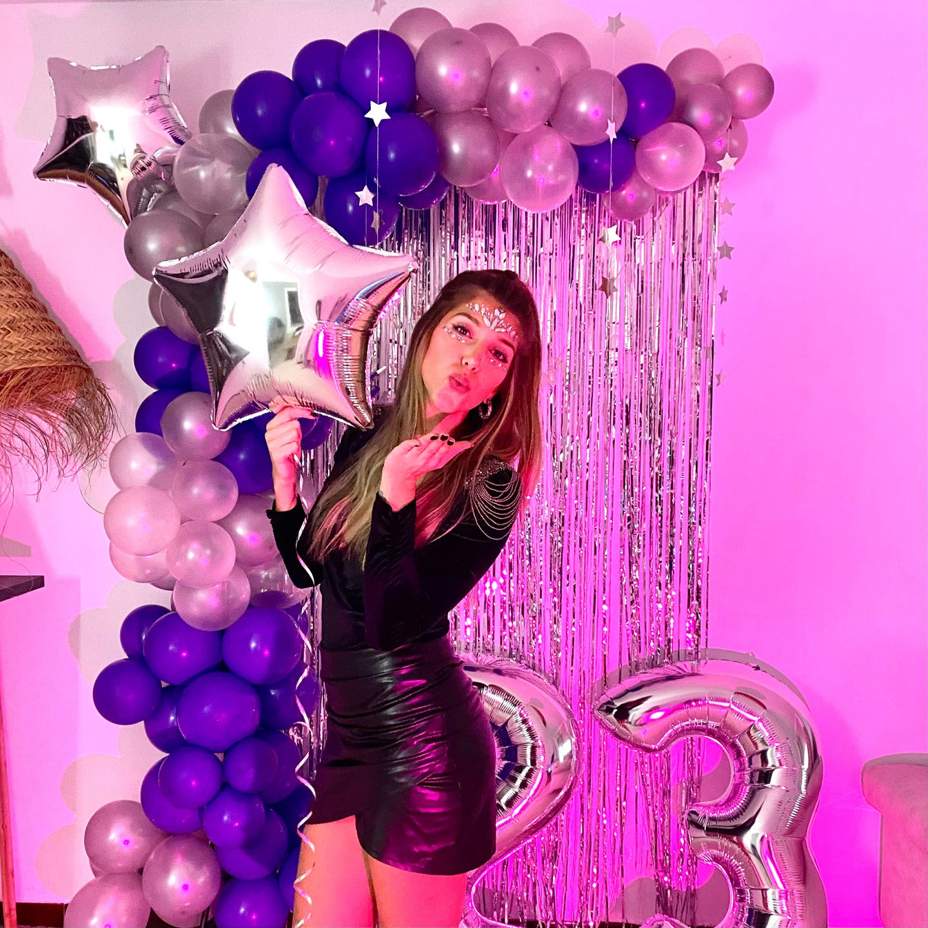 Box déco de fêtes prête à l'emploi thème Euphoria violet argent ...